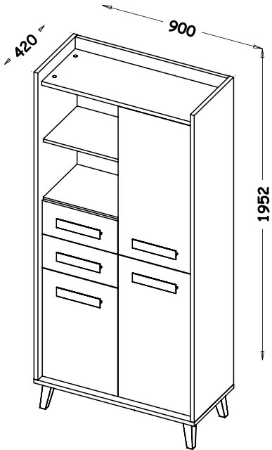 Studentský pokoj WINSOR 5, bílá/olše