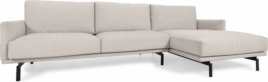 Béžová rohová pohovka Kave Home Galene, pravý roh, 254 cm