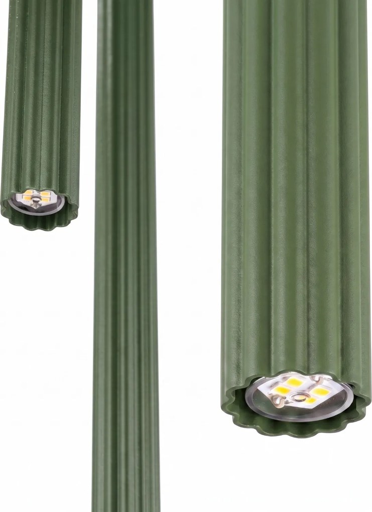 Sollux Lighting Závěsné svítidlo ARCHE 3P olivově zelené