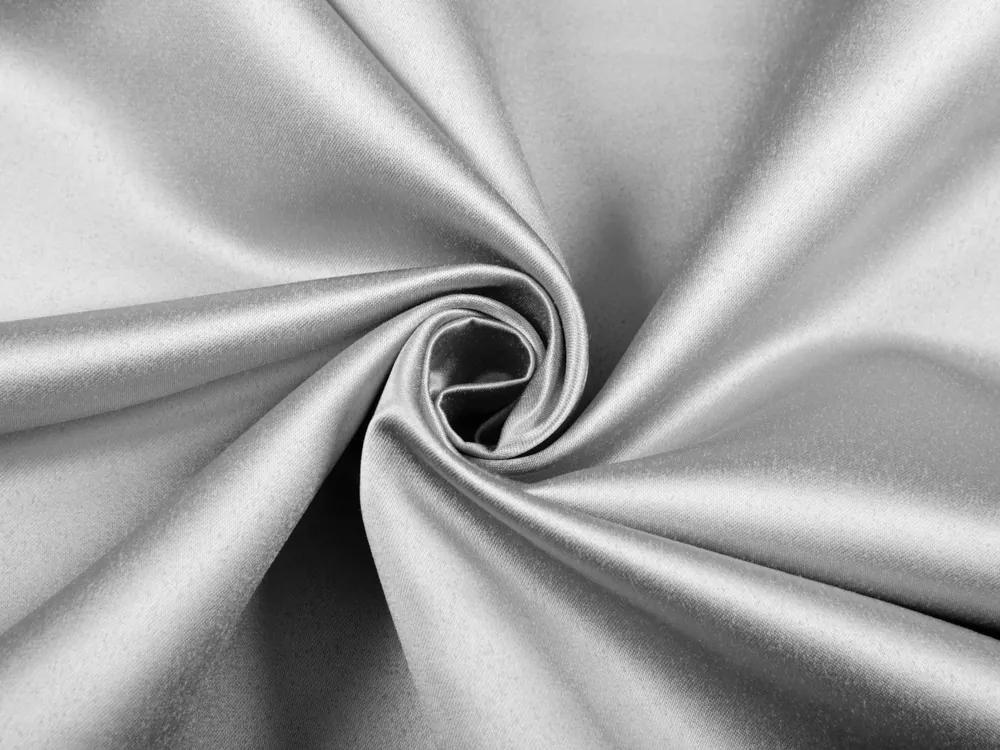 Biante Saténový kulatý ubrus polyesterový Satén LUX-002 Světle šedý Ø 100 cm