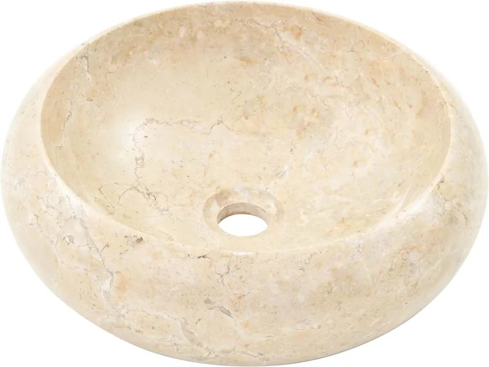 Umyvadlo 40 x 12 cm mramor krémové 142767