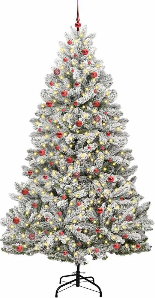 Umělý vánoční stromeček 270 cm 300 LED Teplá bílá PVC a ocel 3395775