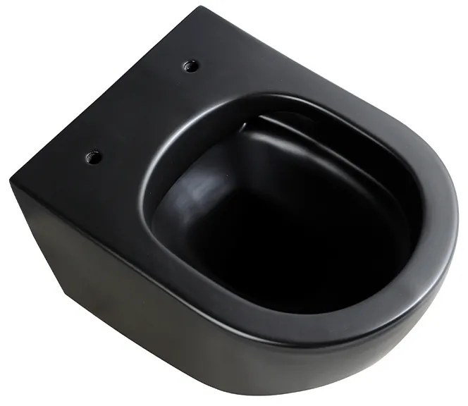 BPS-koupelny Závěsná WC mísa se SoftClose sedátkem HYD-4778, černá mat