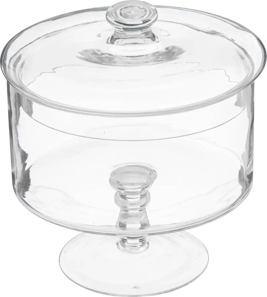 Skleněný pohár na sušenky, sklad sladkého, průměr 19 cm