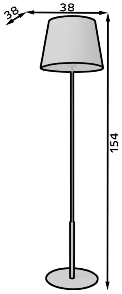 Eltap Stojací lampa Vespillo 1A bílá/zlatá