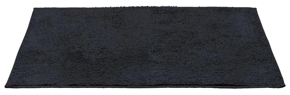 Černá bavlněná koupelnová podložka Wenko Ono, 50 x 80 cm