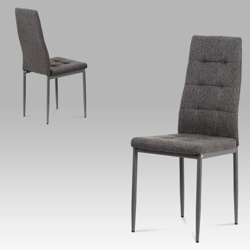 Artium Jídelní židle, šedá látka, kov matný antracit - DCL-397 GREY2