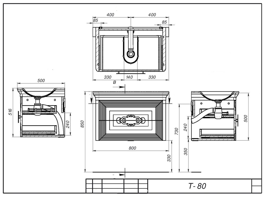 Lavedo Treviso White 80 koupelnová skříňka s umyvadlem
