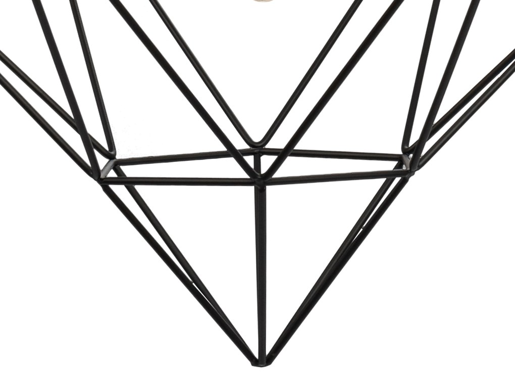 Toolight - Závěsná lampa 1xE27 DIAMENT 392197, černá, OSW-08570