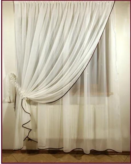 Hotová voálová záclona Paloma 300x180 bílá nebo ecru barva Barva: ecru