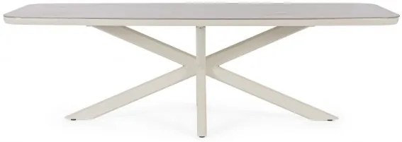 BIZZOTTO Zahradní jídelní stůl ISACCO 240x110 cm světlý