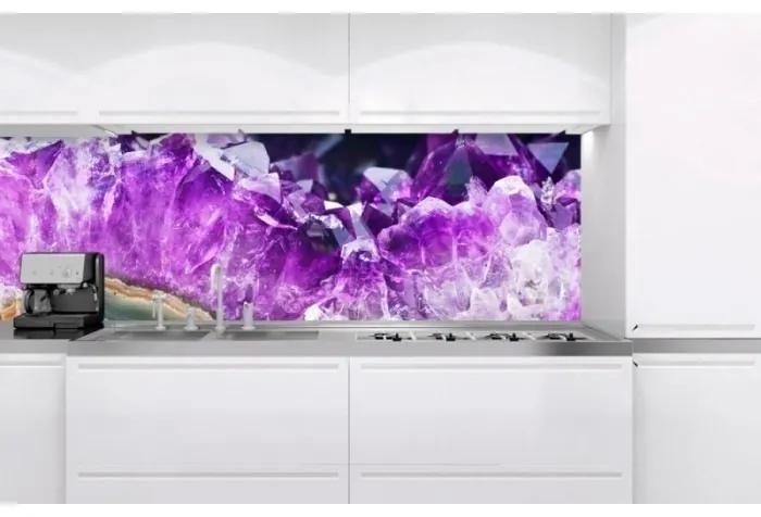 DIMEX | Fototapeta do kuchyně Ametyst KI-180-065 | 180 x 60 cm | fialová