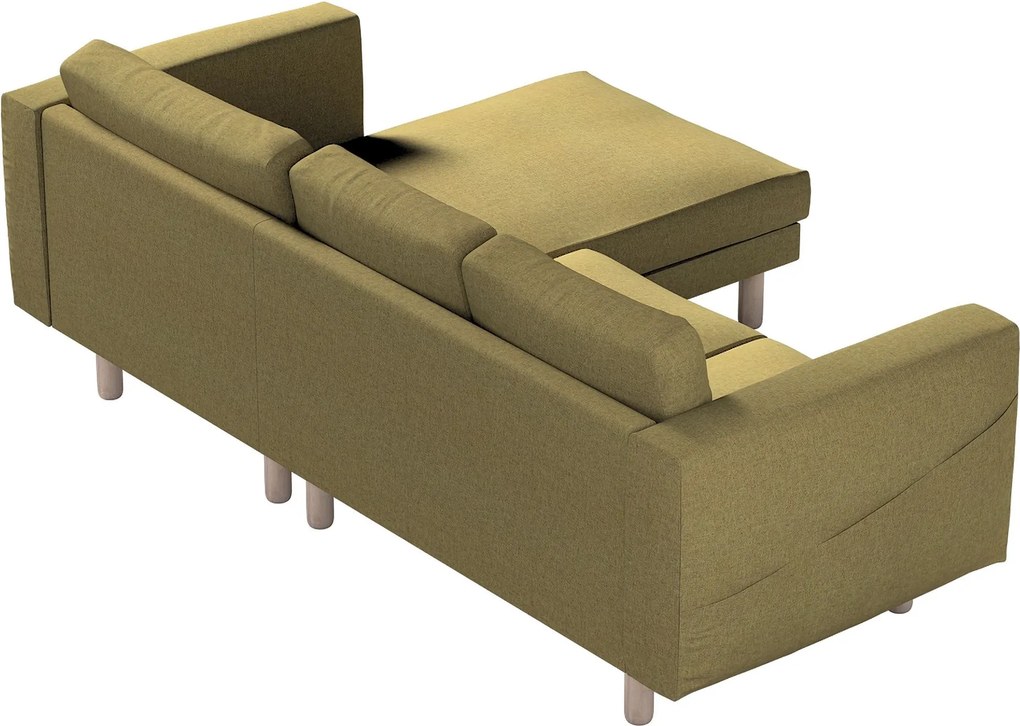 Potah na pohovku IKEA Norsborg 3-místná se šezlongem barva zelená látka pletený vzor