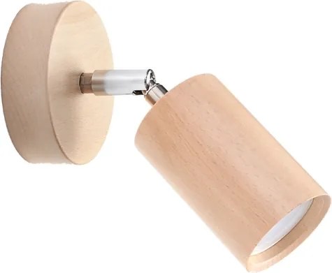Nástěnné bodové svítidlo SOLLUX Berg GU10 1x40W bez zdroje SL.0701 přírodní dřevo