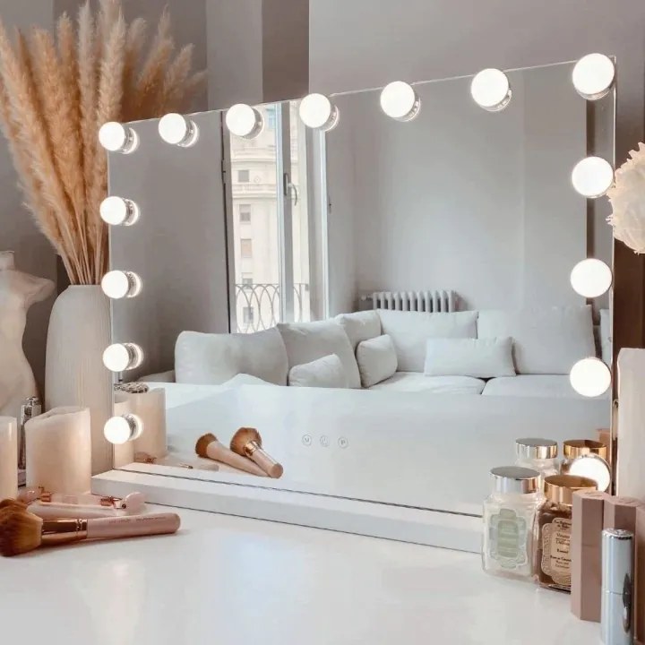 LED kosmetické zrcadlo Hollywood 58 × 46 cm