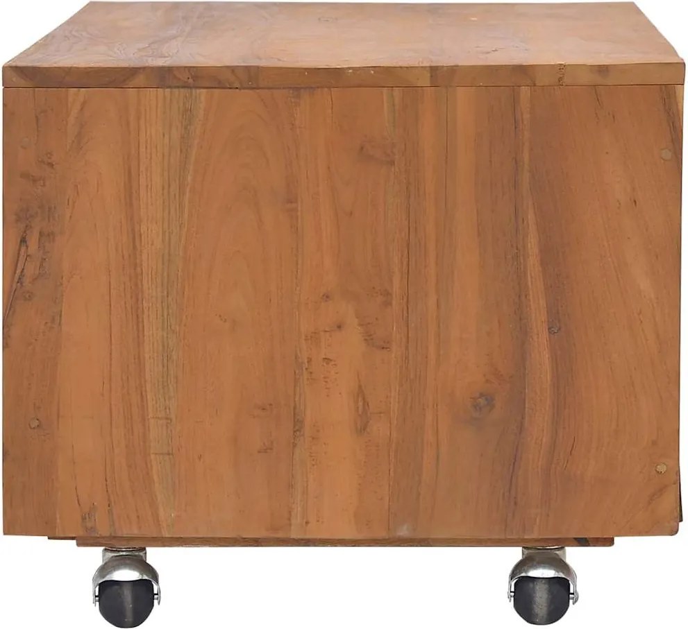 TV skříňka s kolečky 80 × 50 × 42 cm masivní teakové dřevo 326130