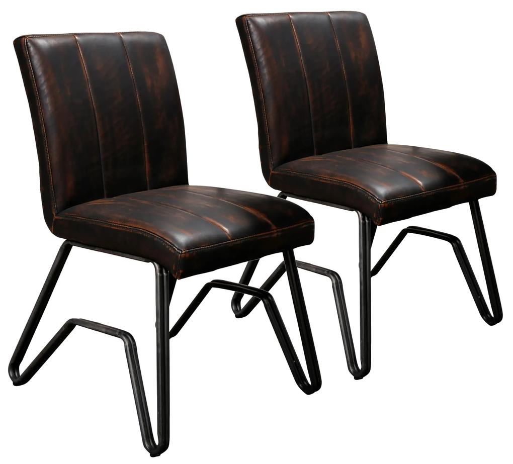 Jídelní židle Edana I - set 2 ks Brown