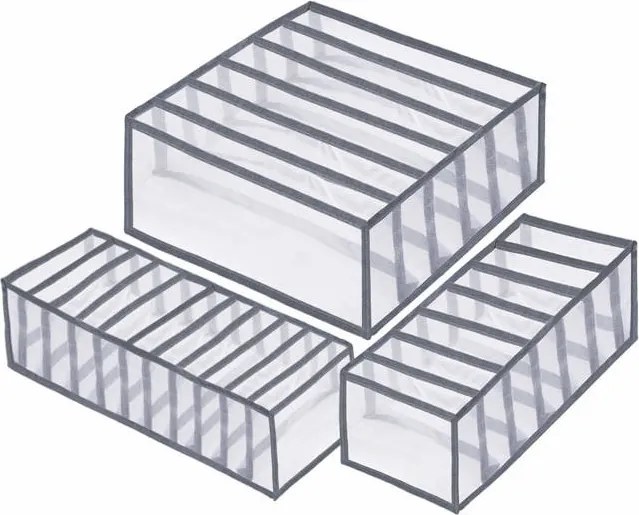 Organizéry do zásuvky sada 3ks, šedé SPRINGOS HA3115