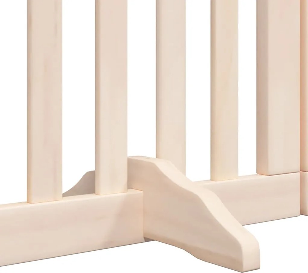Zábrana pro psy s dvířky skládací 15 panelů 750 cm topol 3155646