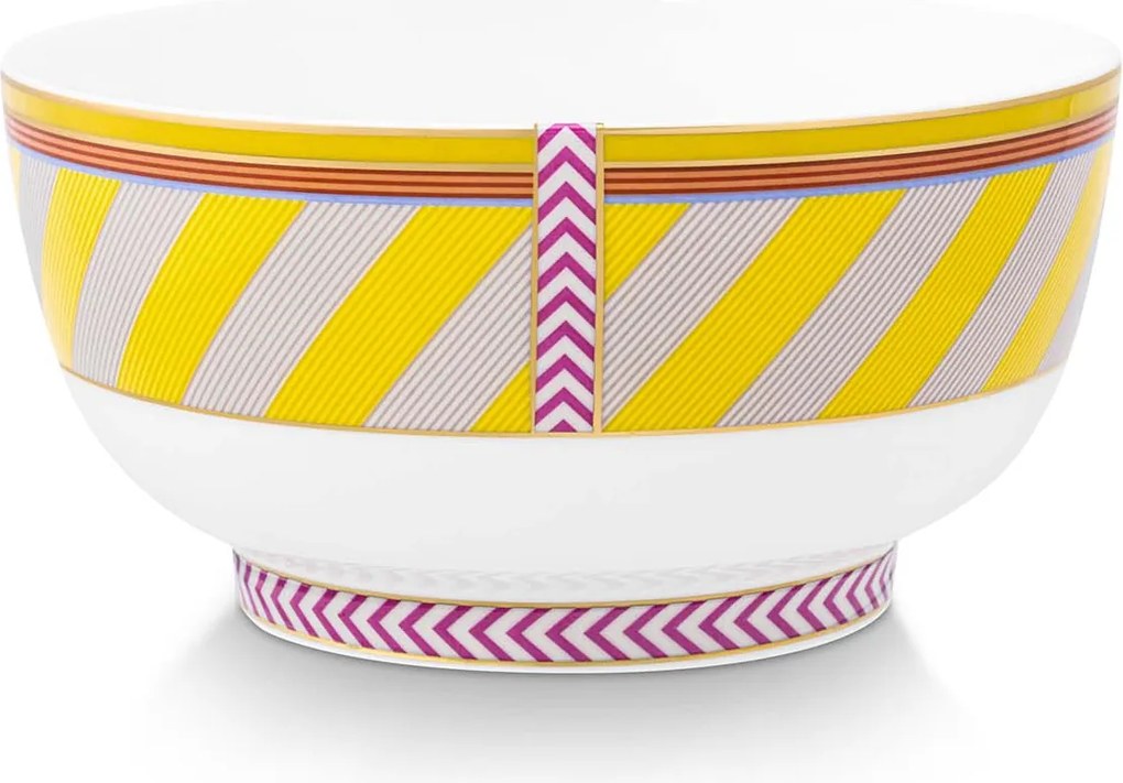 Pip Studio Pip Chique Stripes miska ∅15,5 cm, žlutá (Pip Chique miska ∅15,5 cm)