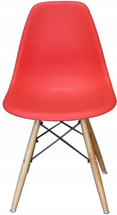 Bestent Sada červených židlí skandinávský styl CLASSIC 3 + 1 ZDARMA!