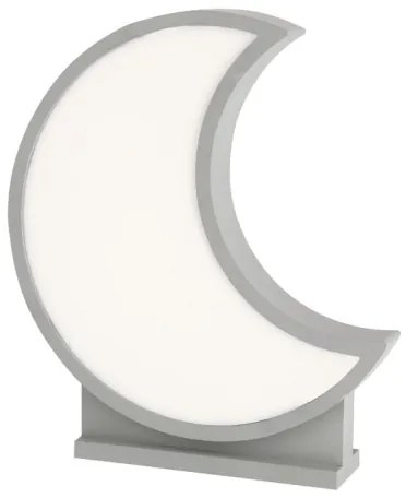 LED Dětská stolní lampa MOON LED/12W/230V šedá