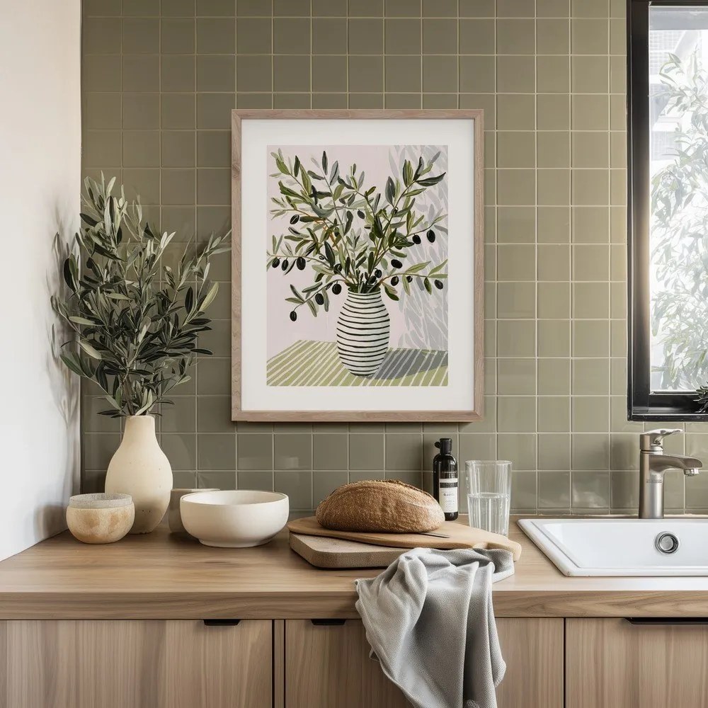 Tištěný obraz s rámem 40x50 cm Olive Bunch II – Styler
