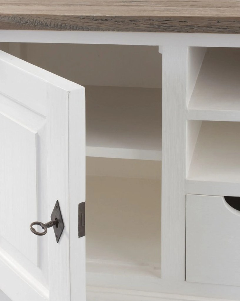 TV/Audio stolek Brighton 150x40x65cm white&natural