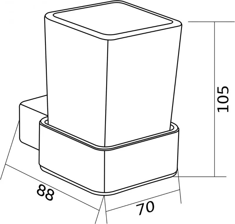 Mexen příslušenství, Pavo držák na kartáček, chromová, 7030438-00