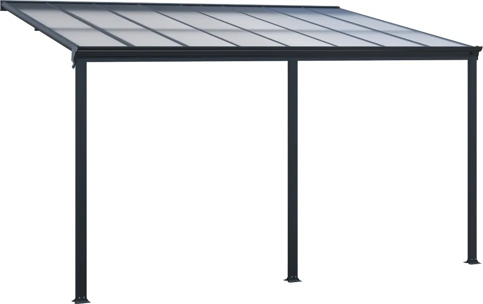 Hliníková pergola BestBerg PZ-15A / 15 m² / šedá