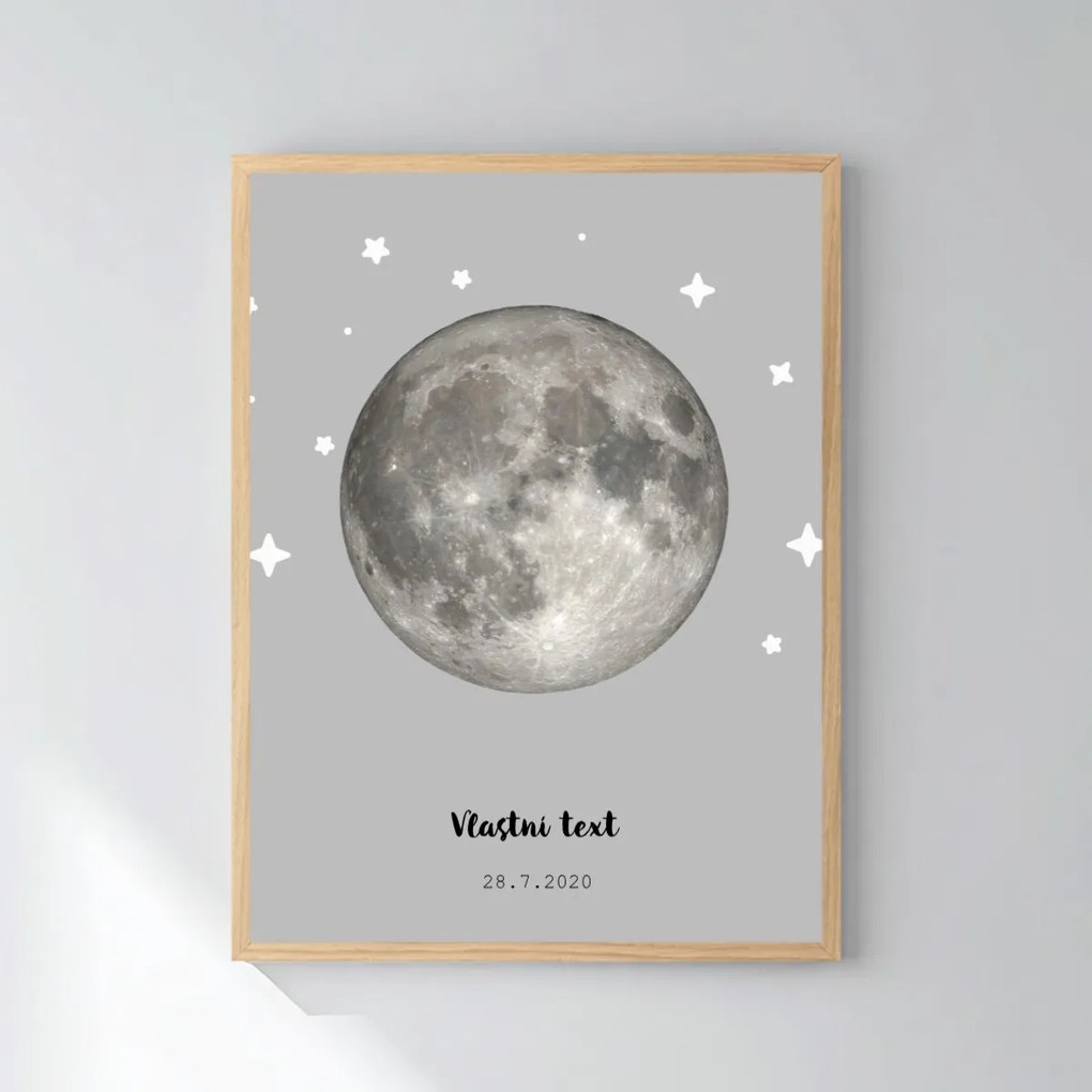 Personalizovaný magický fotoobraz v rámu - 30x40 - měsíční fáze