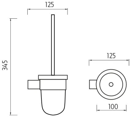 Nimco WC štětka NAVA - NA 28094WN-b