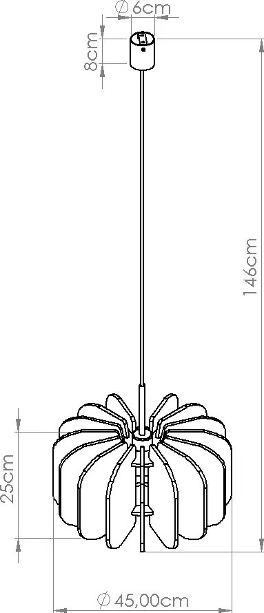 Závěsné svítidlo Mula, 1x béžové plstěné stínítko, (fi 45cm)