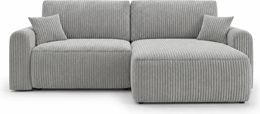 Rozkládací oboustranná sedací souprava do L NORDEN TILIA 250x140 cm, světle šedá