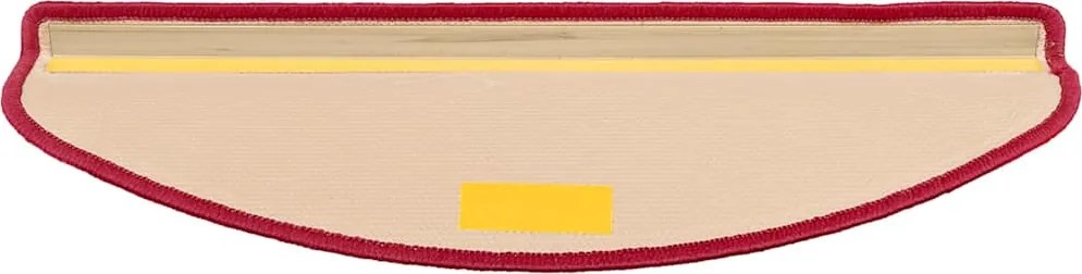 Samolepící nášlapy na schody 15 ks červené 65 x 21 x 4 cm 322410