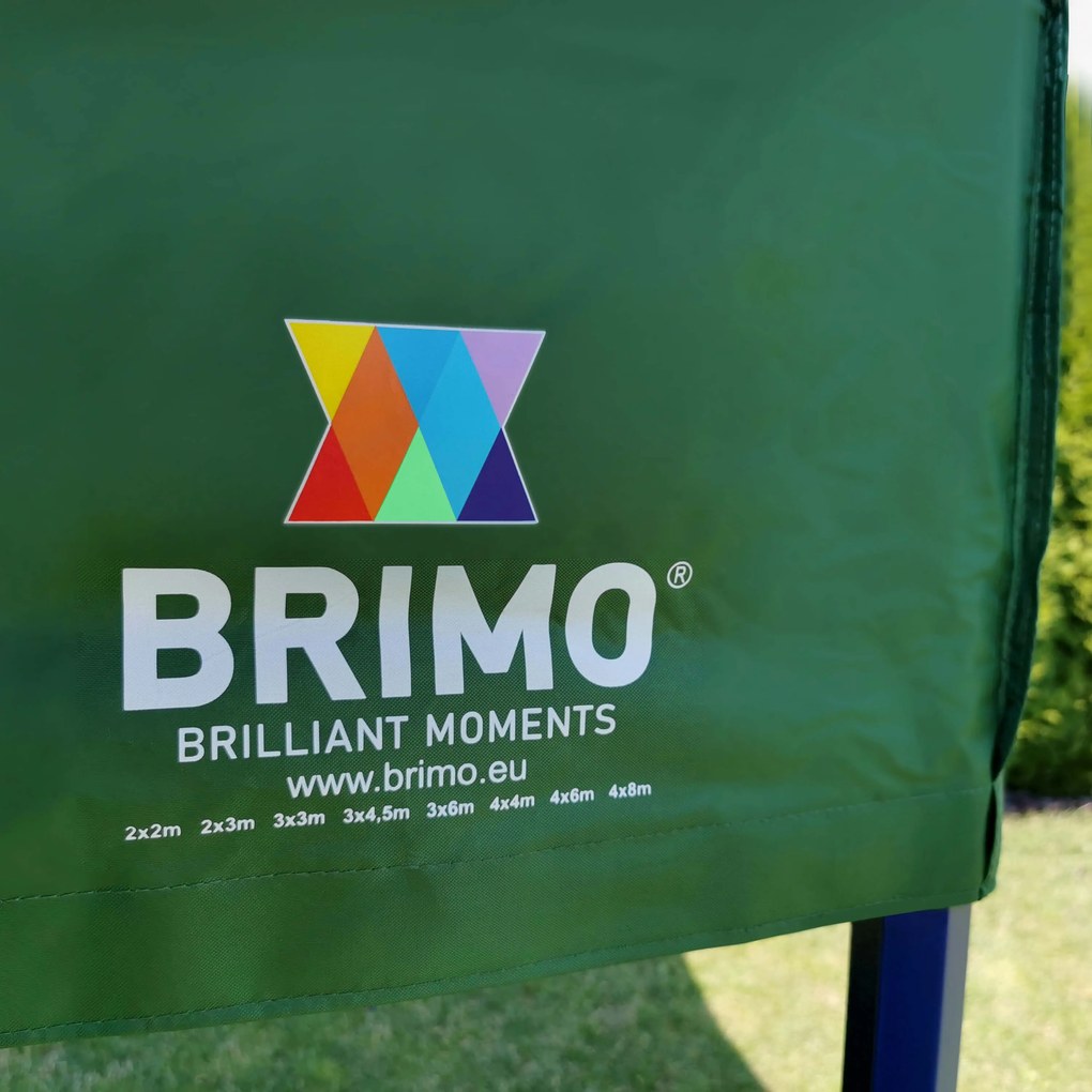 BRIMO Nůžkový párty stan EXCLUSIVE ocel 2x2 m bez stěn bílý