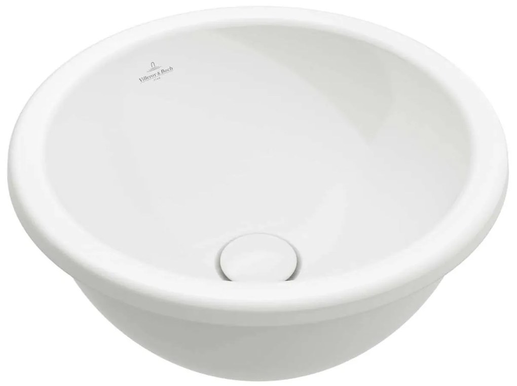 Villeroy & Boch Loop&Friends - Umyvadlo zápustné, průměr 39 cm, s přepadem, alpská bílá 4A590001