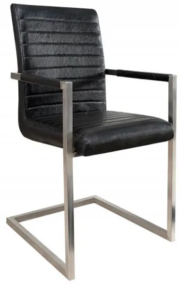 Loft konzolová židle černá