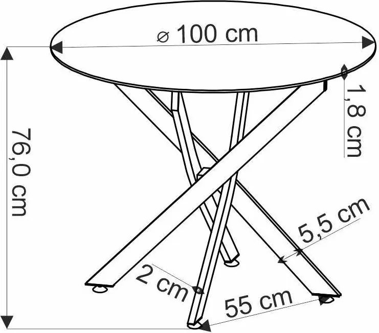 Jídelní stůl Waylon, dub zlatý / černá
