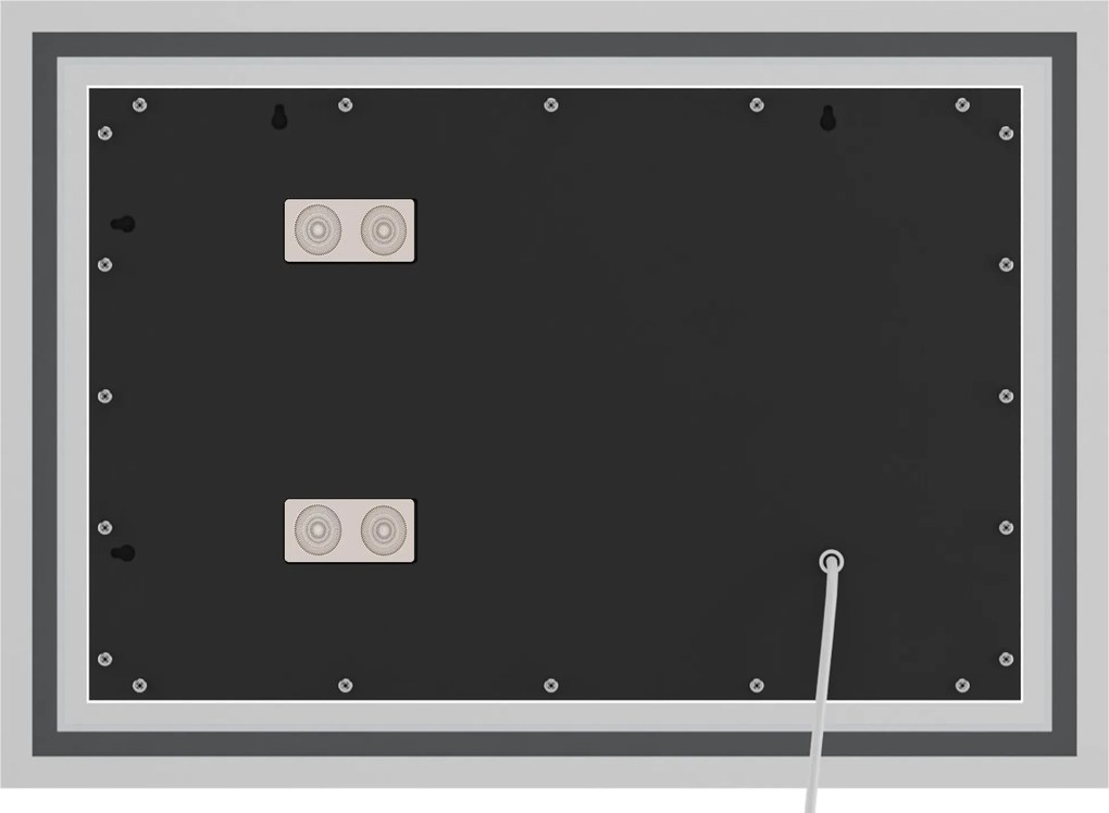 Koupelnové zrcadlo Jaffrey 50x70 s Bluetooth – čiré sklo