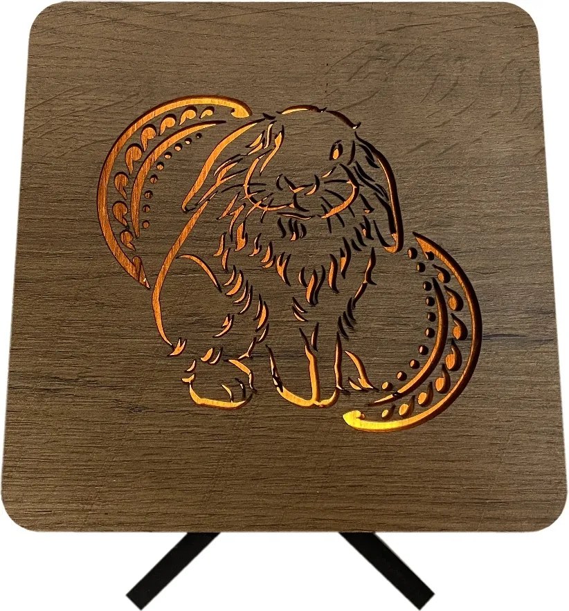 Li-Go "Králíček" lampa 19x19 cm provedení povrchu: bříza