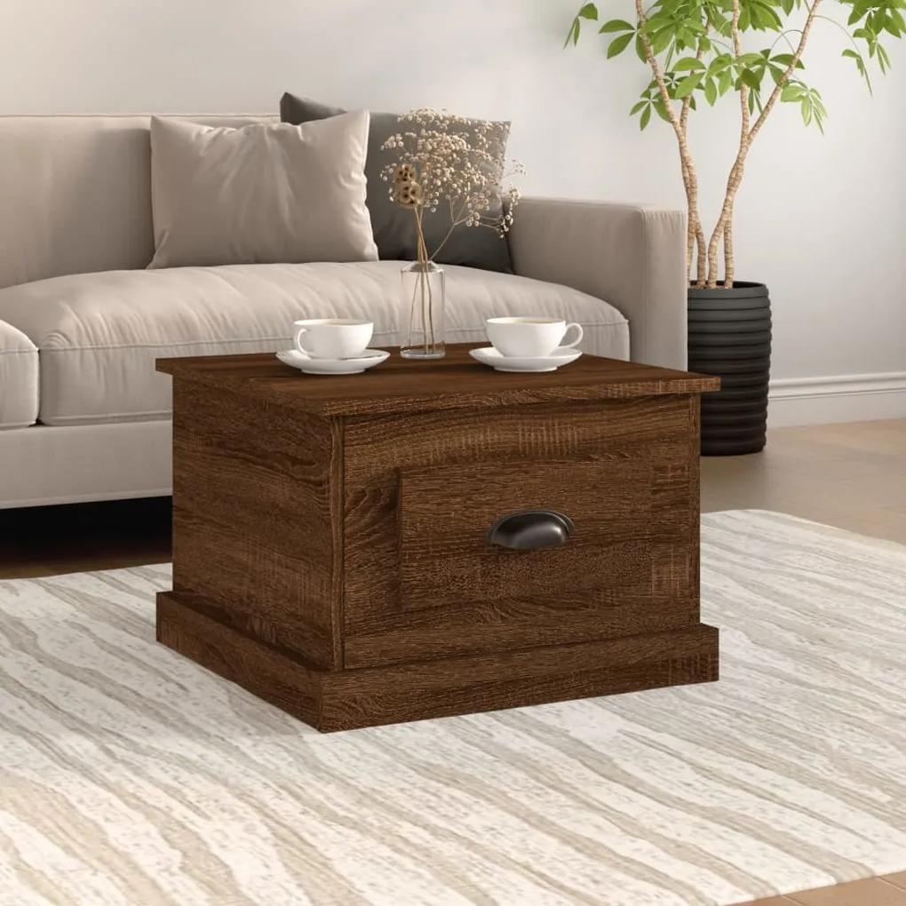 vidaXL Konferenční stolek 50x50x35 cm kompozitní dřevo [816255] Barva: hnědý dub