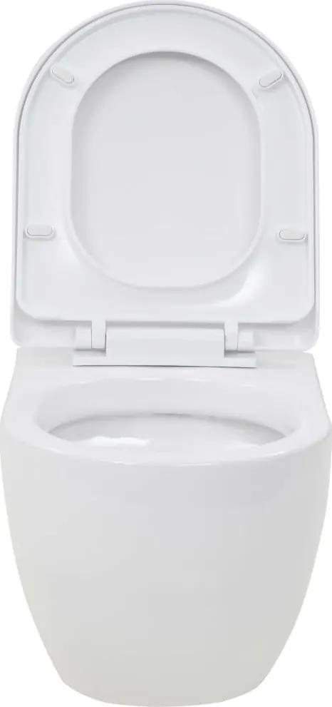 vidaXL Závěsné WC keramické [143022] Barva: Bílá