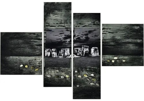 Obraz na plátně, ručně domalovaný, Stonehenge, 70x100cm