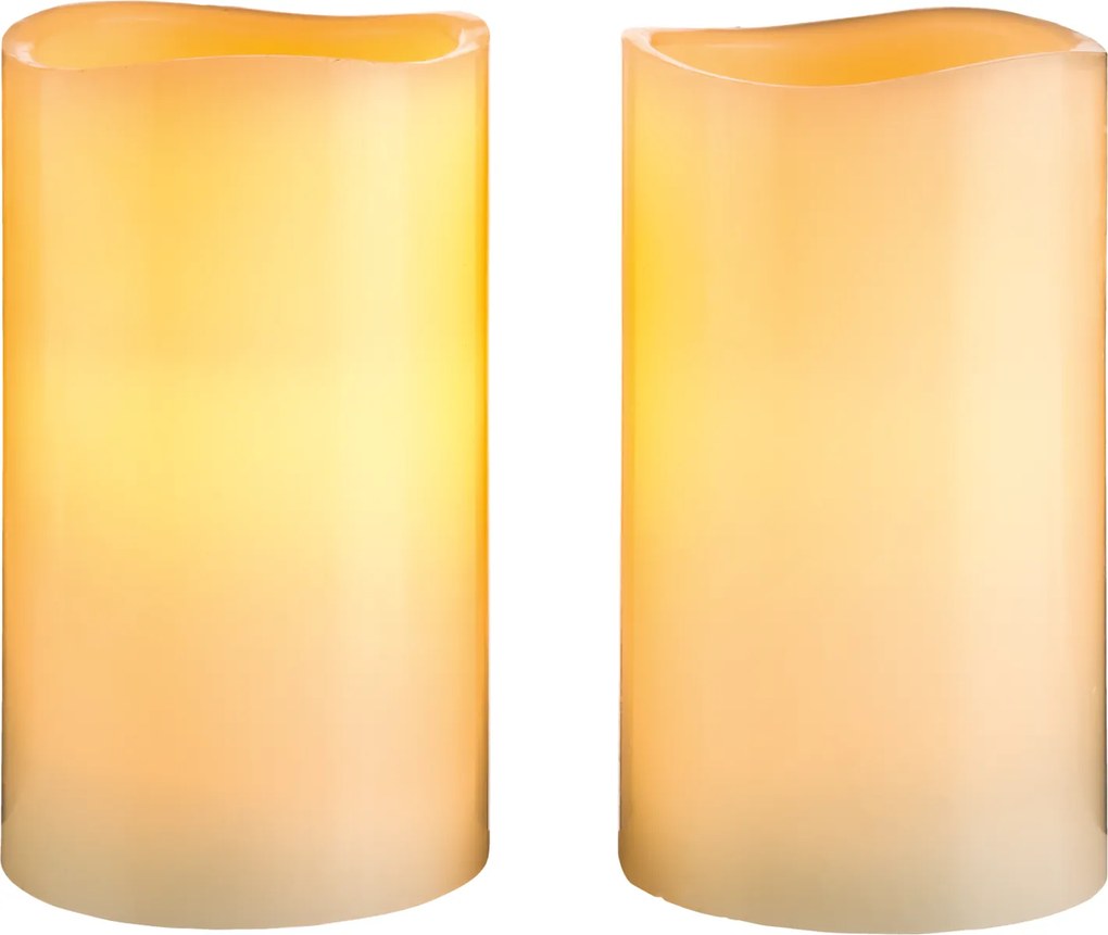 Livarno® LED svíčka z přírodního vosku, 2 ks / 4 ks (2 kusy, krémová)