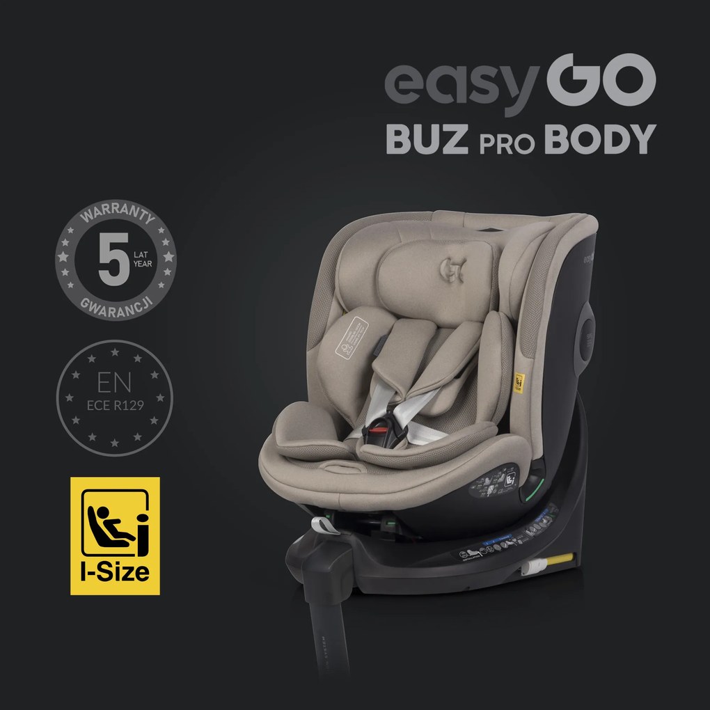 Sada autosedačky EasyGo Buz Xtd Pro a Buz Pro Body 2 v 1 Taupe