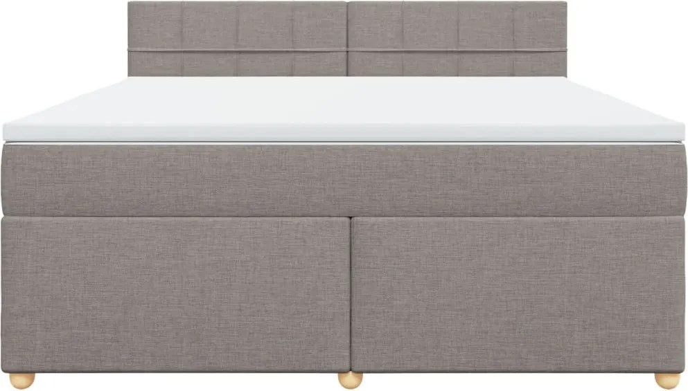 Box spring postel s matrací taupe 180x200 cm textil 3286763