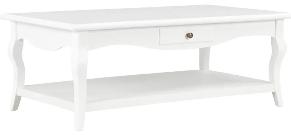 280010 vidaXL Konferenční stolek bílý 110 x 60 x 40 cm MDF