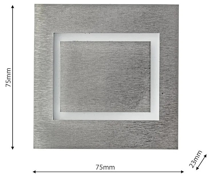 Schodišťové LED svítidlo Evra, 1x LED 0,6w, 6500k, s