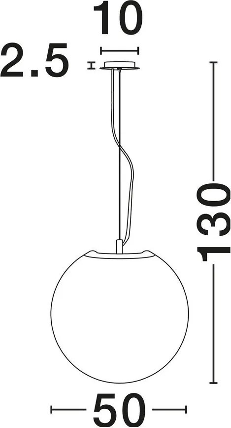 Bílé skleněné závěsné svítidlo ø 50 cm Nevoso – Nova Luce